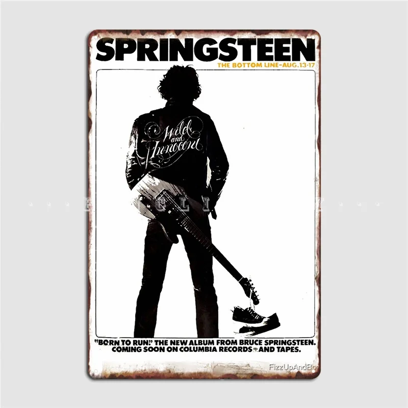 1975 Springsteen Concert Painting. Poster Metal Plaque Wall Decor Retro ...