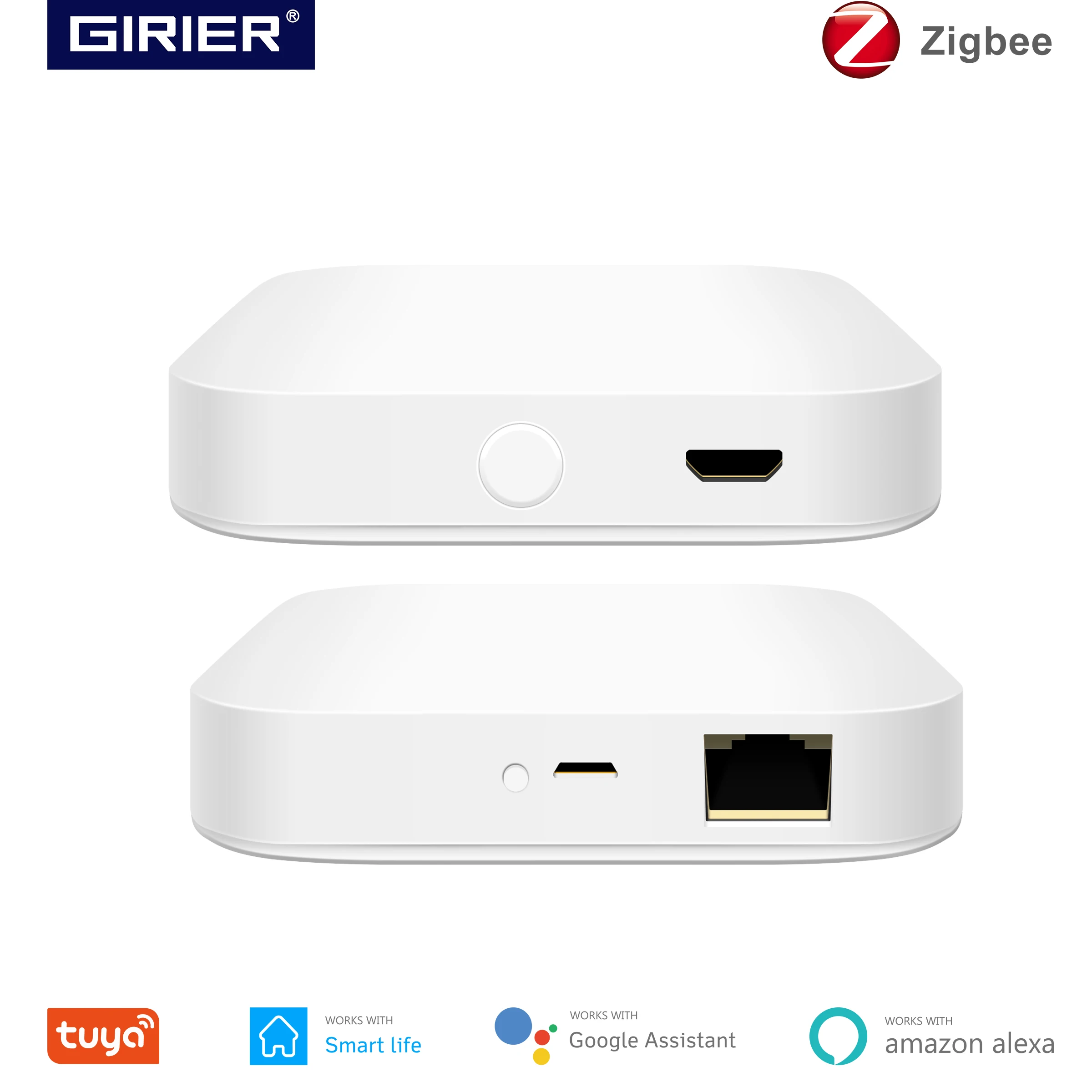 Tuya ZigBee 3.0 Smart Hub, Wireless/Wired Gateway Bridge for App Voice ...