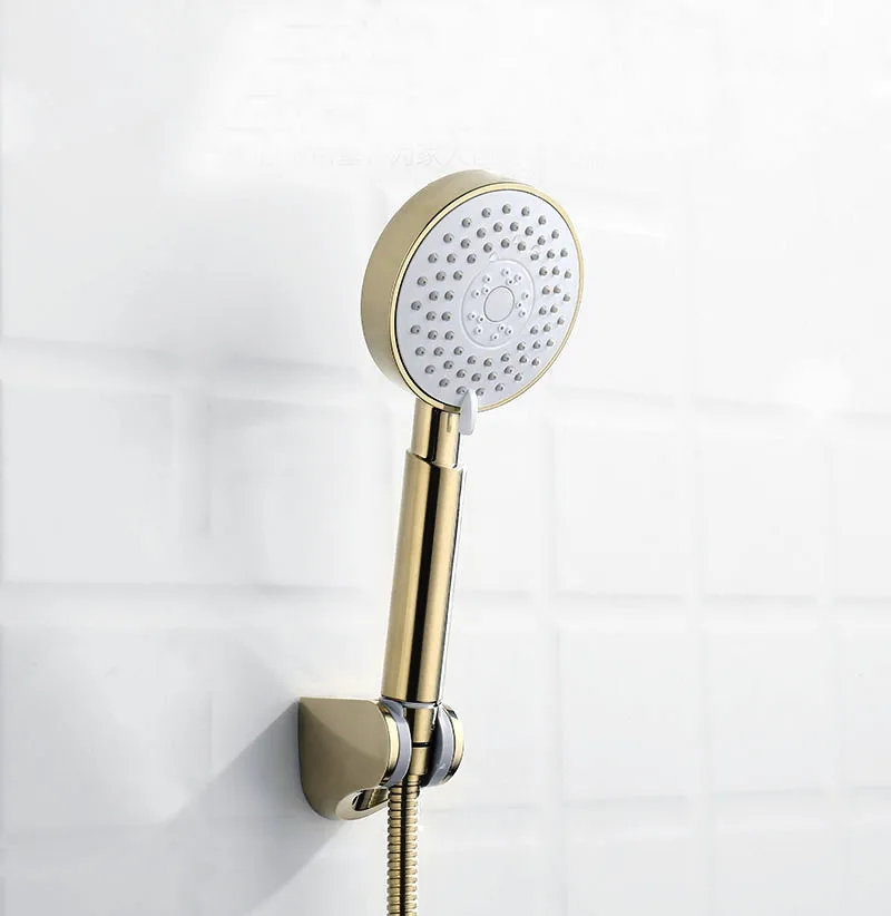 brushed-gold-shower-with-Handheld-Shower-Head-Rotatable-Holder-black ...