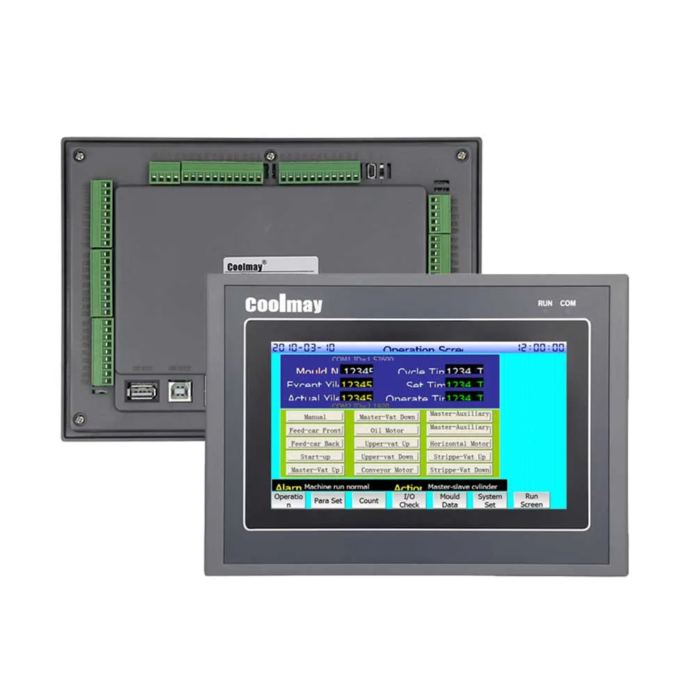 Built-in Analog Input Output 7" PLC HMI All-in-One Touch Screen With ...