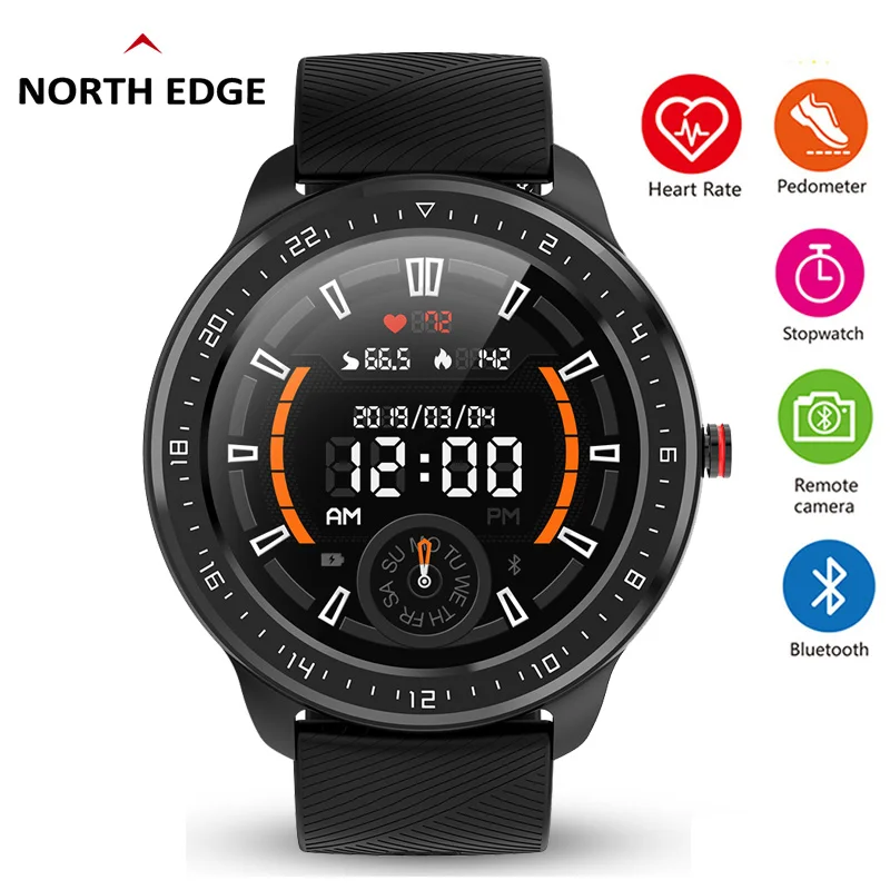 North Edge Smart Watches Men Hd Display Full Screen Touch Watch With ...