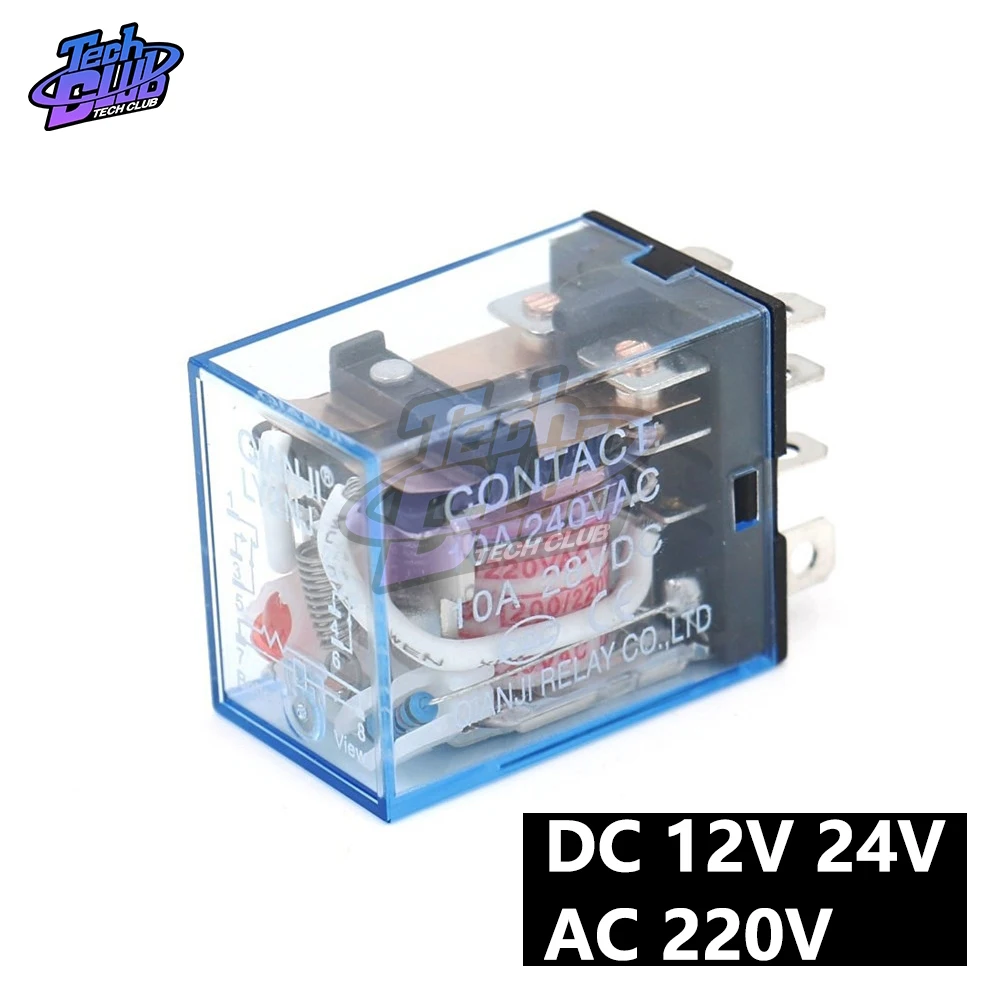 Coil Power Relay LY2NJ AC 220V DC 12V 24V 10A Mini Electromagnetic ...