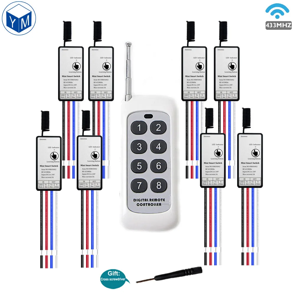 433mhz-Universal-Christmas-Tree-LED-Light-String-Mini-DC-3-7V-6V-9V-12V ...