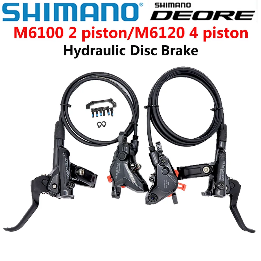SHIMANO DEORE M6100 2 Piston M6120 4 Piston Brake MTB Mountain Bikes ...