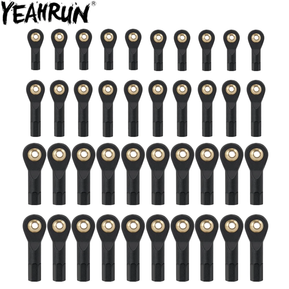 YEAHRUN 10PCS M2 M3 Rod End Ball Head Holder Tie Rod Ends Plastic Ball ...