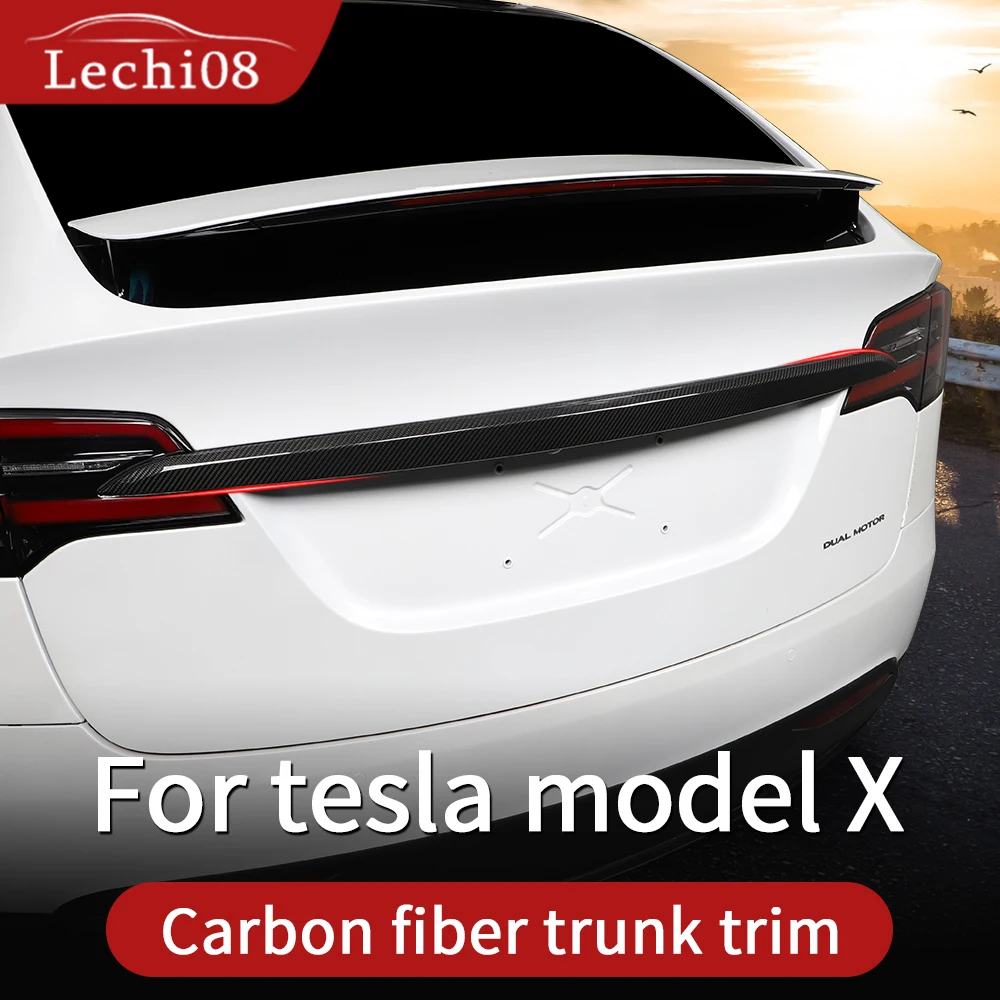 Trunk Trim For Model Tesla Model X Carbon/accessoires Tesla X Tesla ...