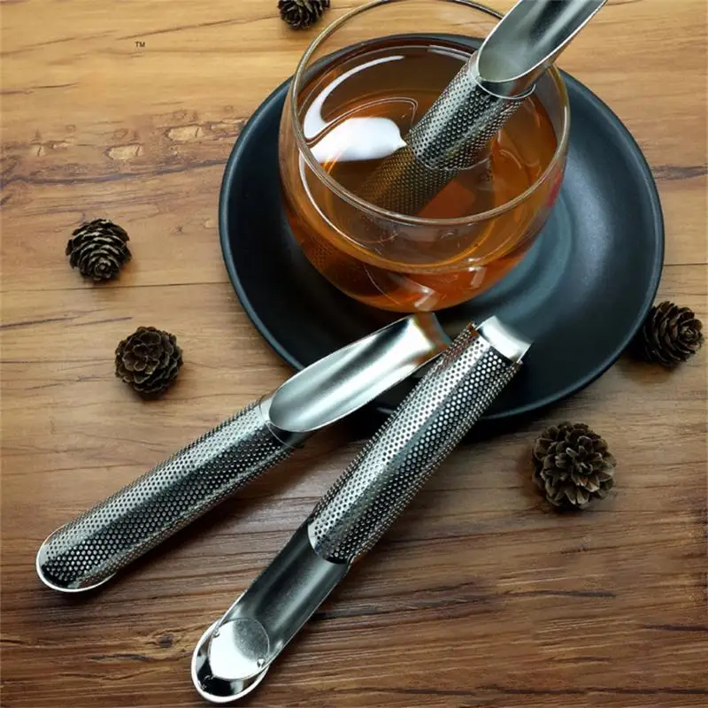 Stainless-Steel-Tea-Infuser-Pipe-Slide-Design-Spice-Tea-Stick-Strainer ...
