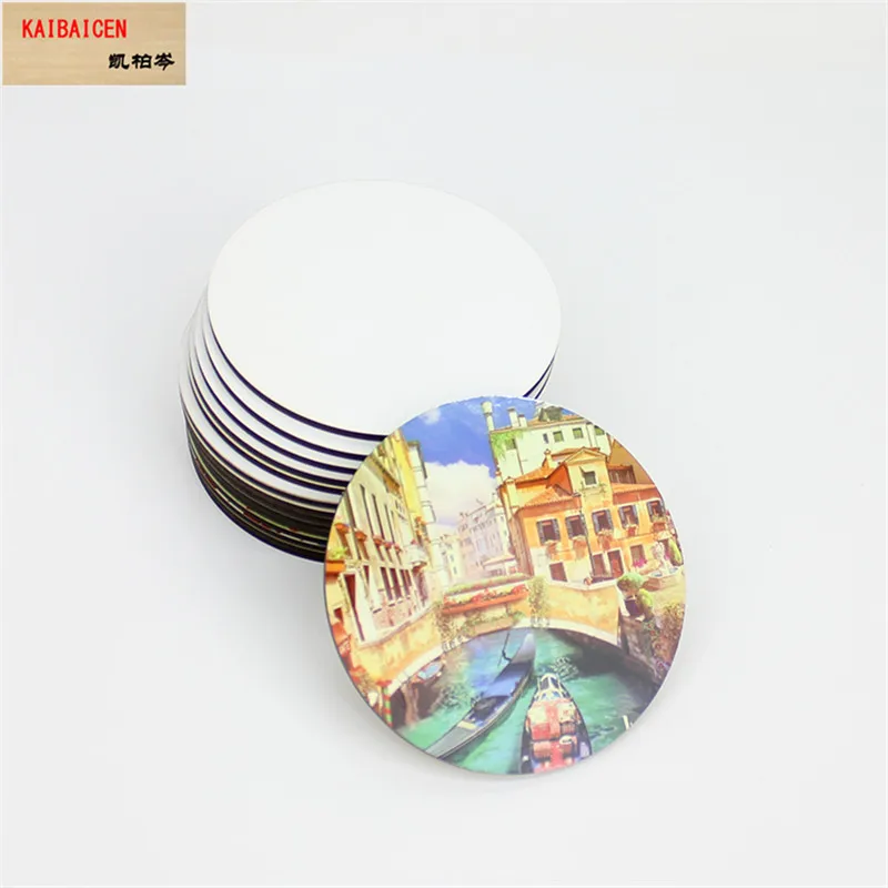 Sublimation Blank Round Coaster Mdf Wood Diy Customed Cup Pad Hard ...