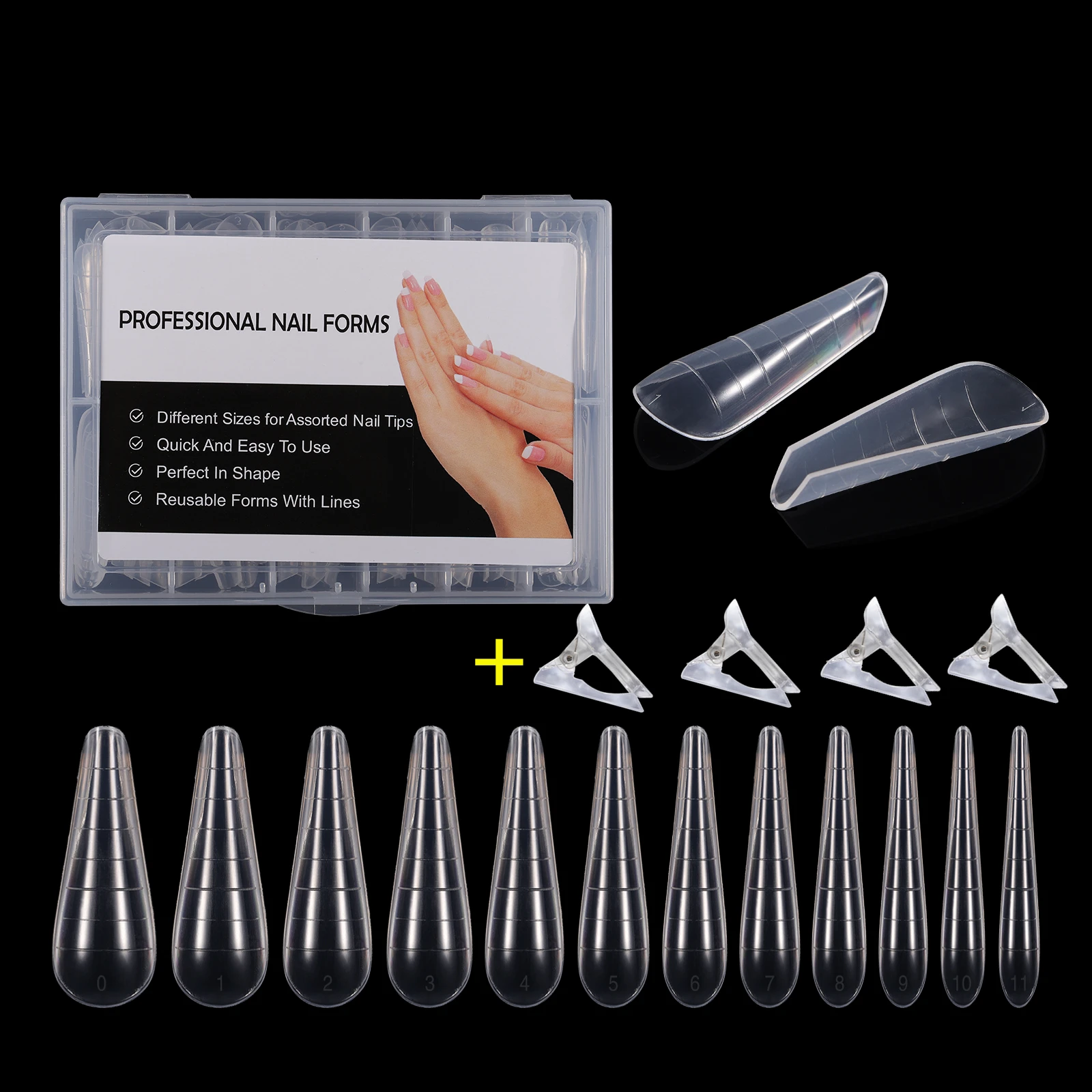 BNG 120pcs set Soft Dual Nail Forms French False Tips System Extension BNG 120pcs set Soft Dual Nail Forms French False Tips System Extension