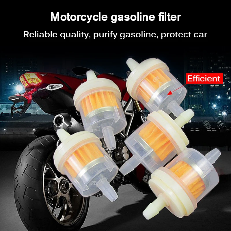 10 Pcs Durable Universal Small Fuel Gas Filters Engine Oil Effective ...