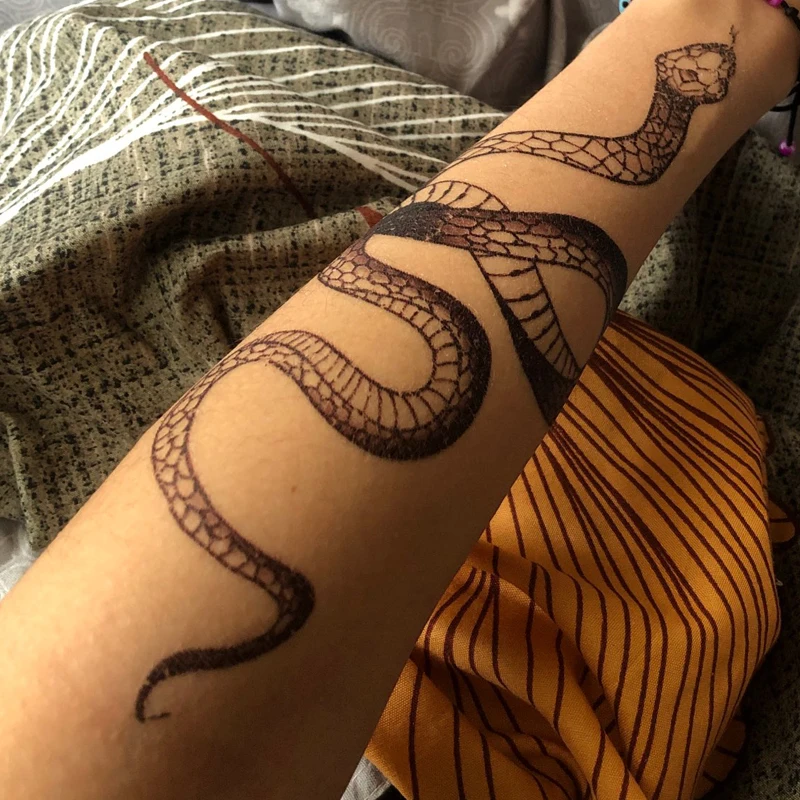Snake Tattoos Wrapped Around Arm