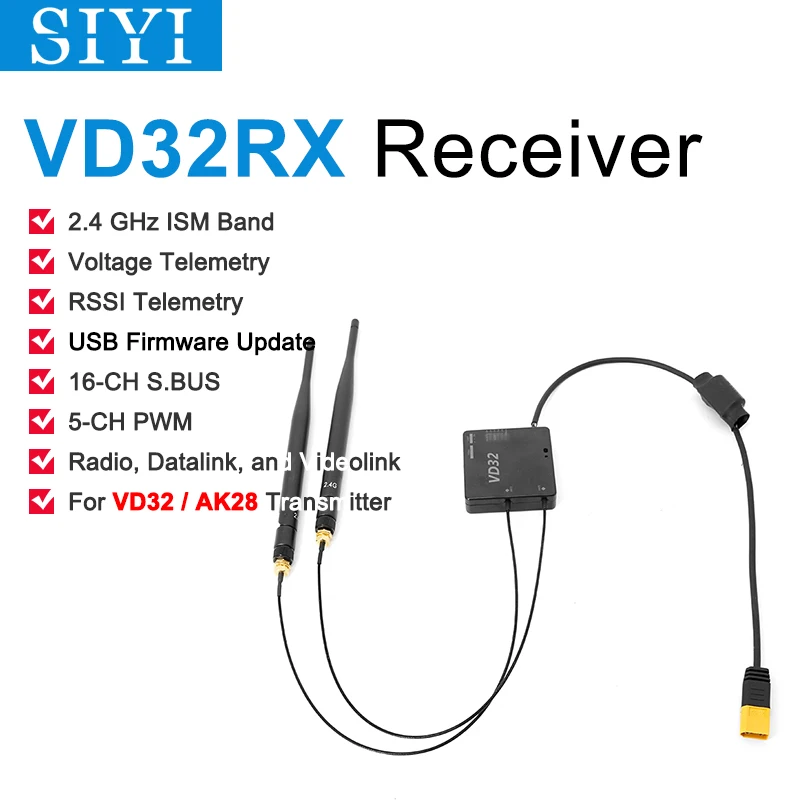 SIYI VD32RX Receiver with Datalink Telemetry Image Transmission for ...