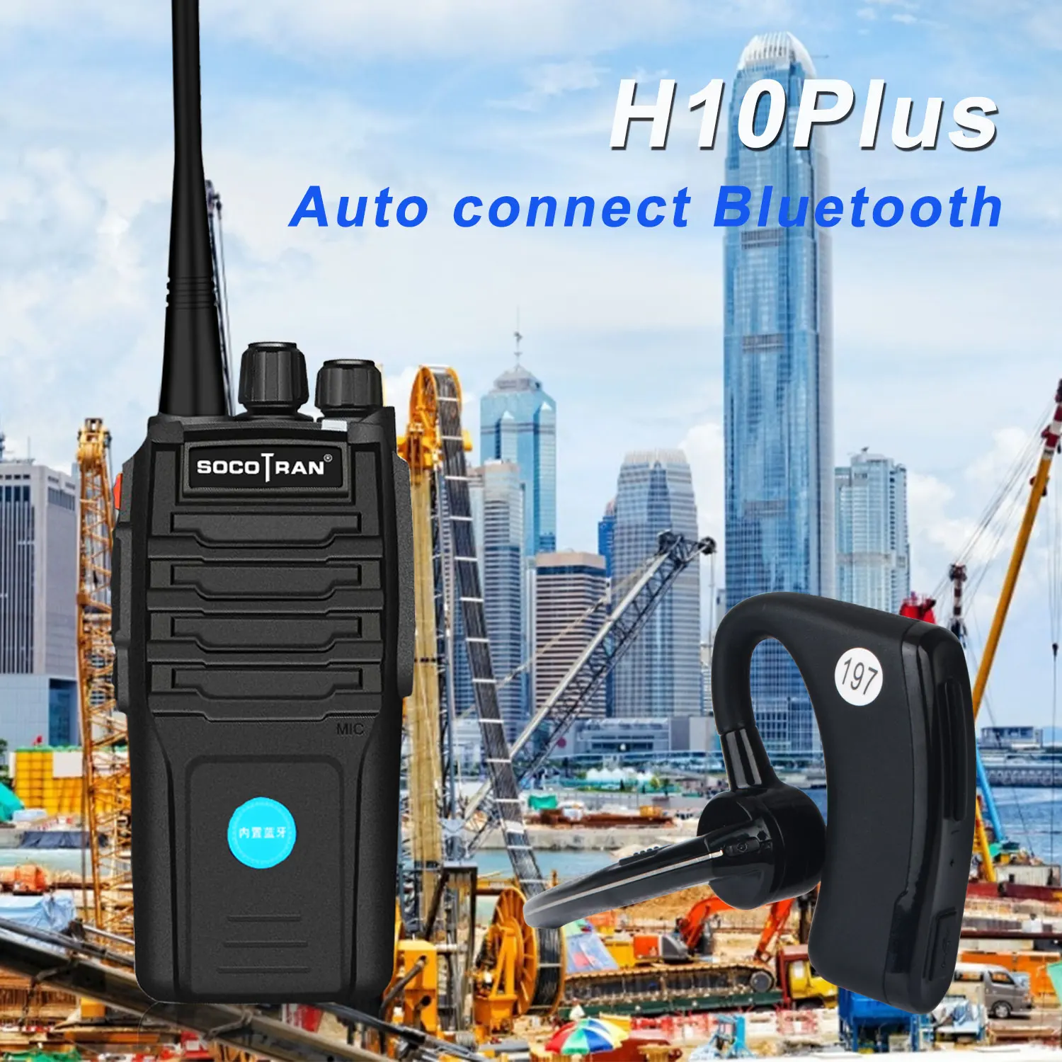 Bluetooth Walkie Talkie 5W UHF 400 480MHz Built in Bluetooth module ...