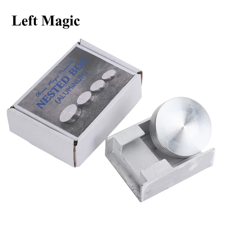 Nested Box (Aluminum) by Oliver Magic Coin Disappear Into Box Magia ...