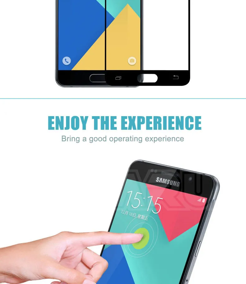 9D полное покрытие из закаленного стекла для samsung Galaxy A3 A5 A7 J3 J5 J7 S7 Защитная пленка ...