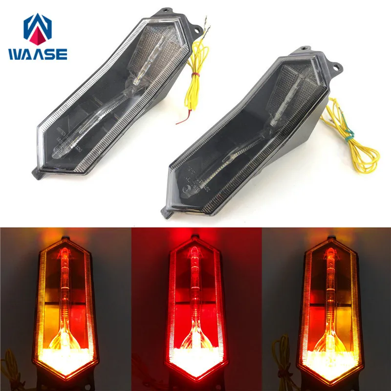 waase Motorcycle E Mark Rear Tail Light Brake Turn Signals Integrated ...