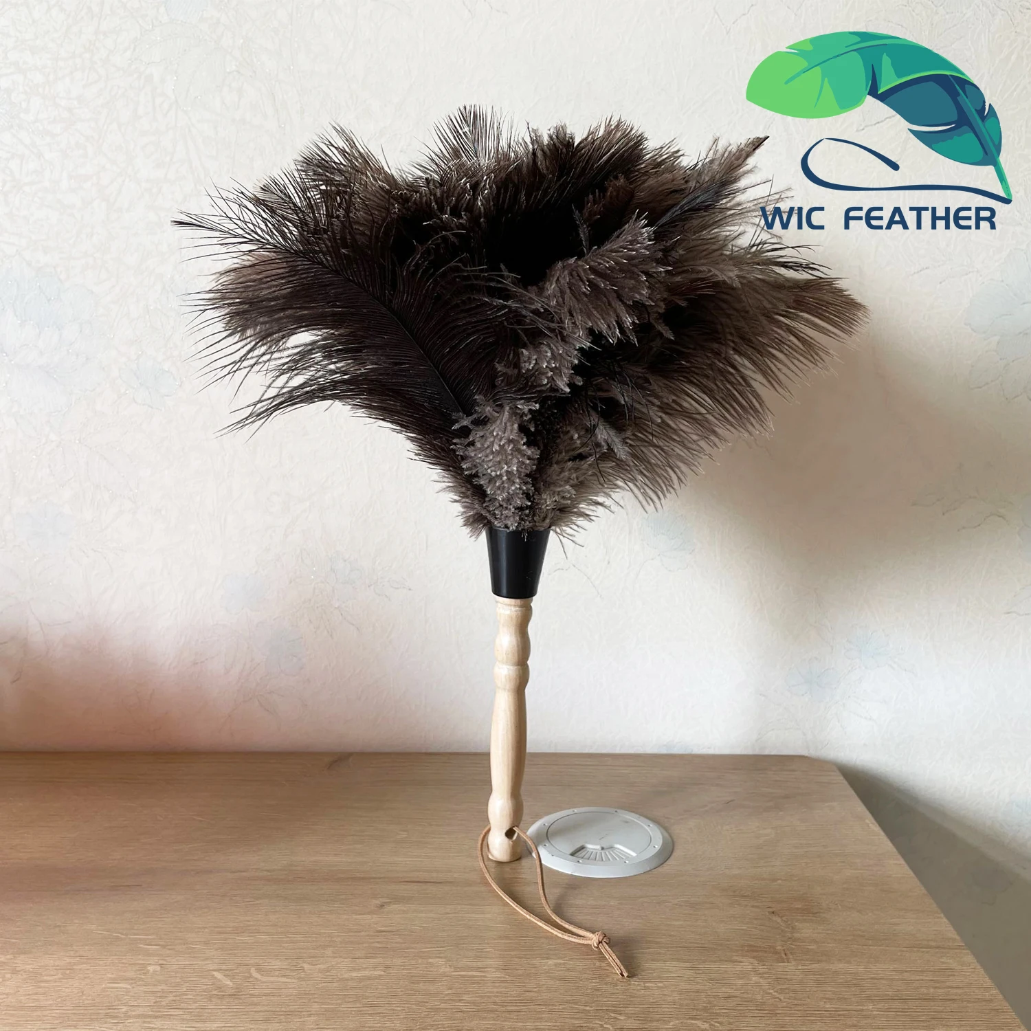 Ostrich Feather Duster Fluffy Cleaning Supplies Small 35 Cm With Wood ...