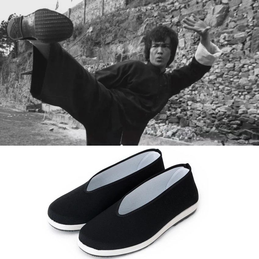 Traditional Chinese Style Men Kung Fu Shoes Bruce Lee Tai Chi Wushu ...
