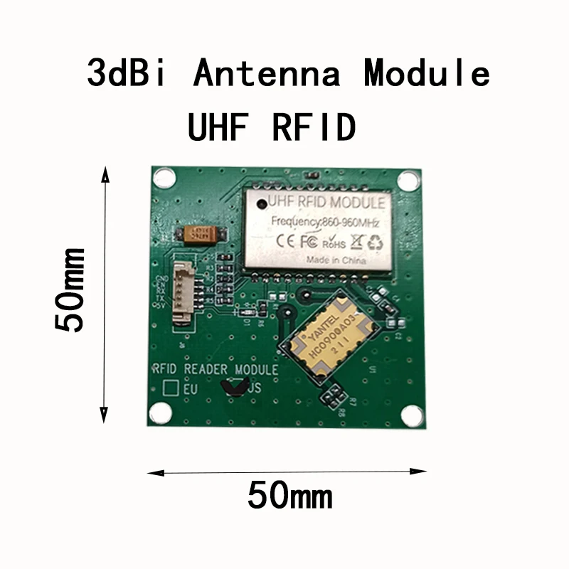 TTL232 3.3V UHF RFID Reader Module Integrate with 3dBi Ceramic Antenna ...