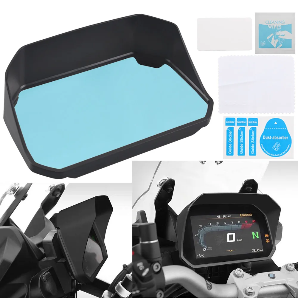 Black Instrument Sun Visor With Clear Protection Film For Bmw R1200gs ...