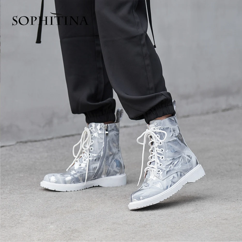 SOPHITINA/высококачественные сапоги из натуральной кожи; модные ...