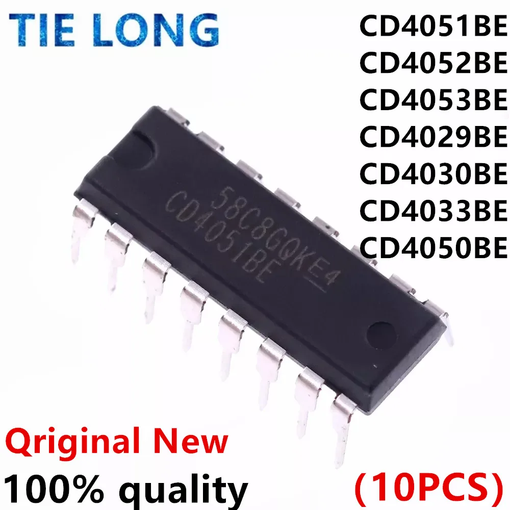10PCS-CD4051BE-CD4051-DIP-DIP-16-CD4029BE-CD4030BE-CD4033BE-CD4050BE-CD4052BE-CD4053BE-CD4029 ...