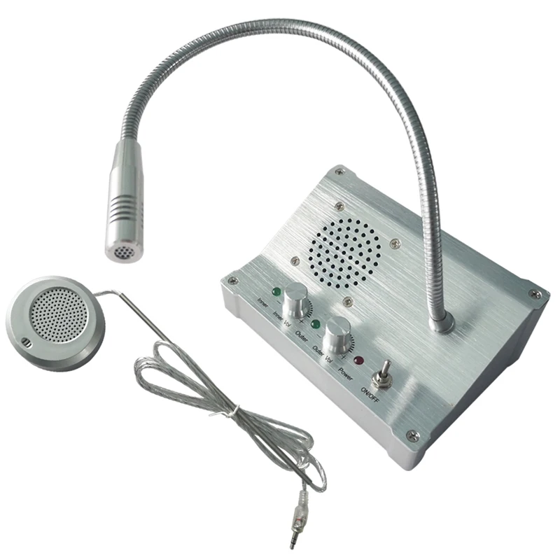2 way wired intercom E321 service Interphone for bank office window ...