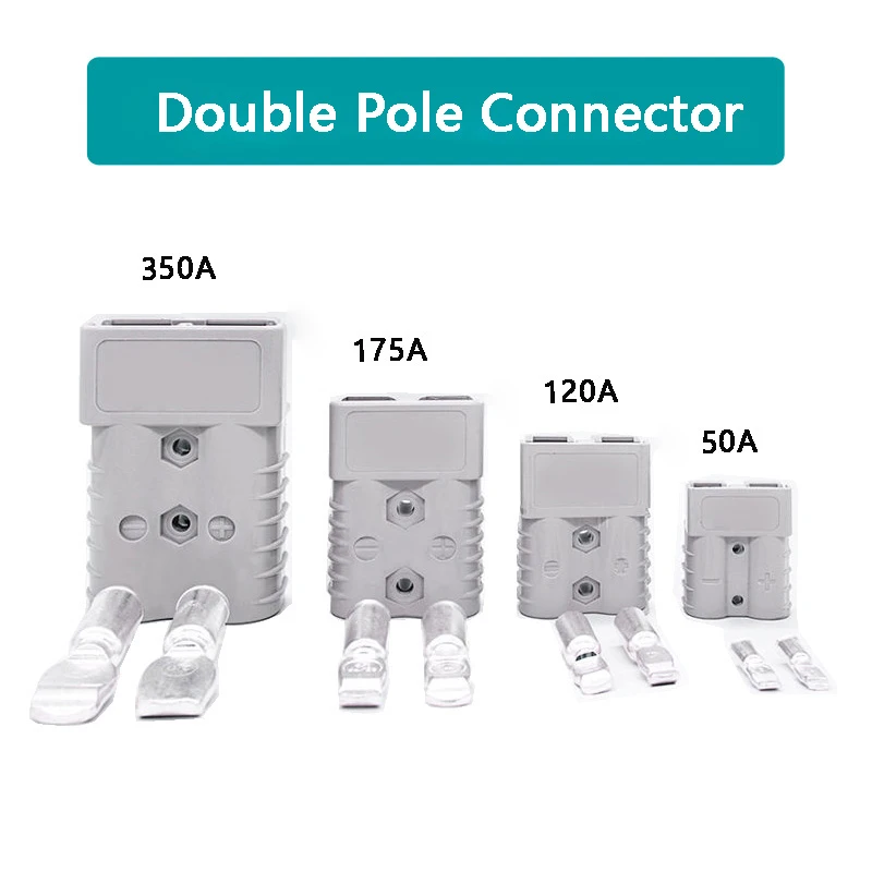 Doppel Pole mit Kupfer Kontaktieren Power Anschlüsse 50A 120A 175A 350A 600V Hohe Strom Stecker ...