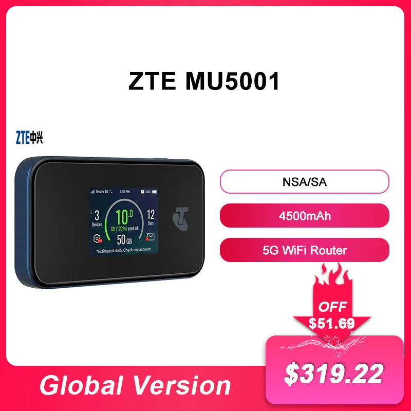 New Zte Mu5001 Wifi 6 Router With Sim Card Router 5g Networks Gigabit ...