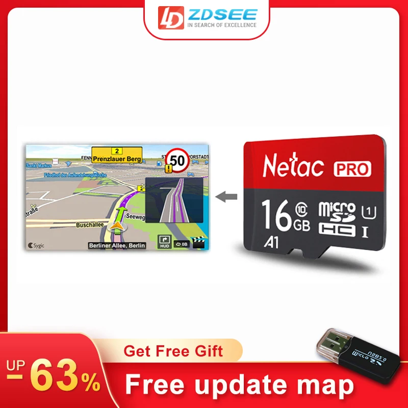 Car Gps Map Micro Sd Card 16gb For Sygic Map Andriod System Navigation ...