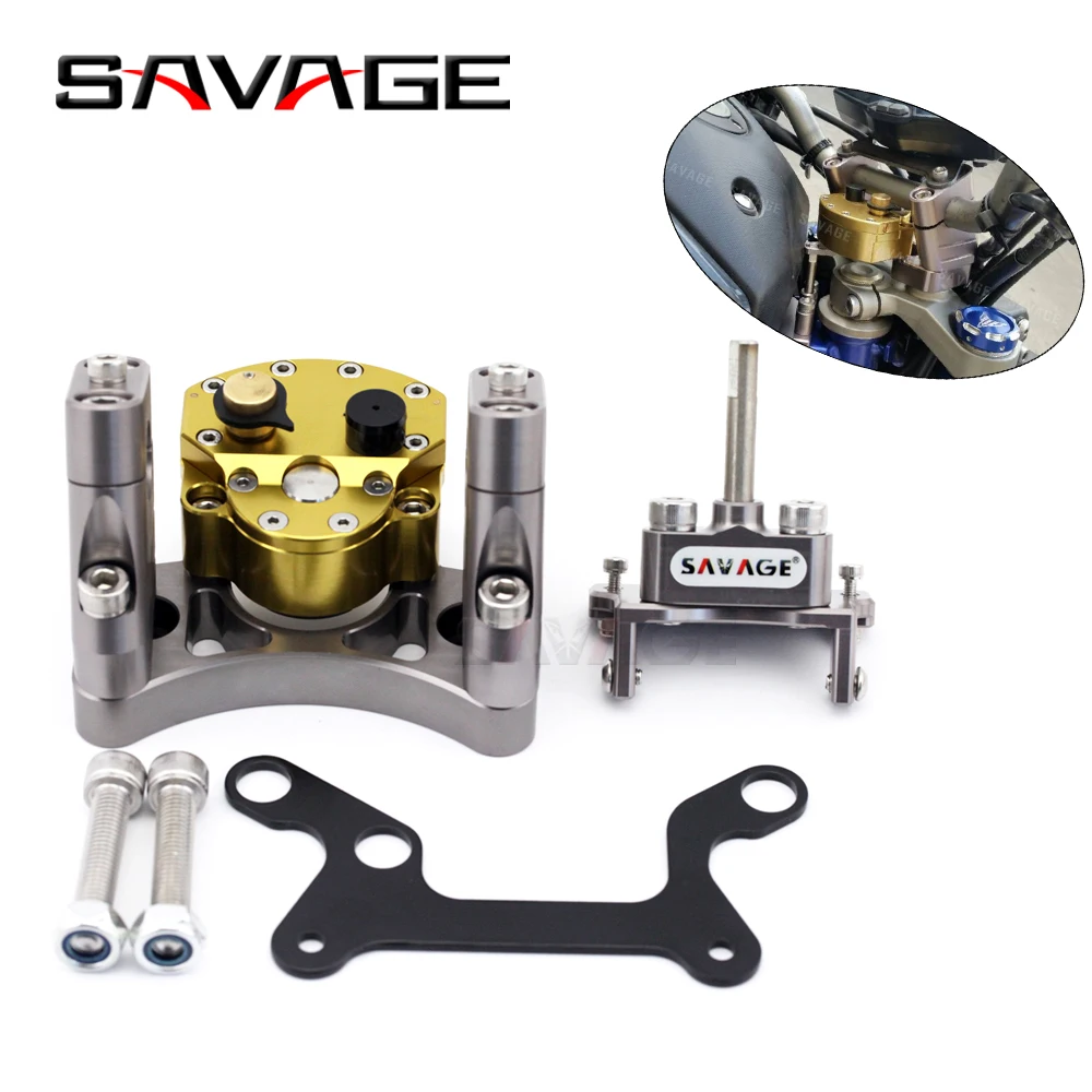 Steering Damper Stabilizer Handlebar Riser Clamp Bracket For Yamaha Mt ...