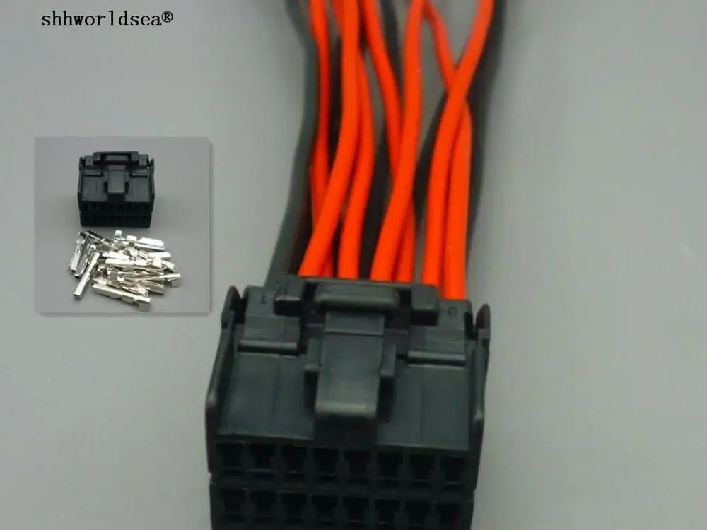 shhworldsea-16-Pin-sheathed-connector-with-black-plastic-with-terminal ...