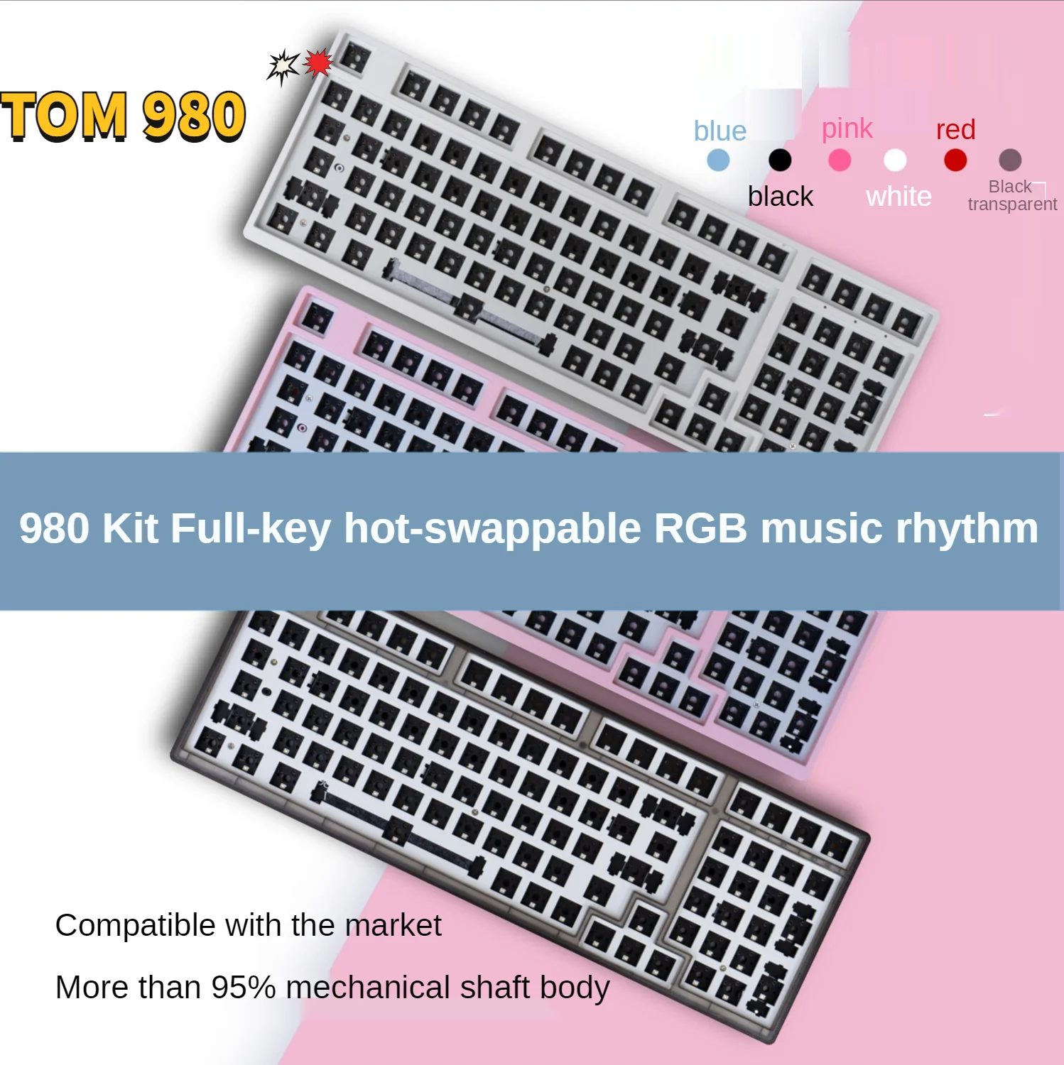 TM980 Customized 980 Single Three-mode Hot-swappable RGB Mechanical ...