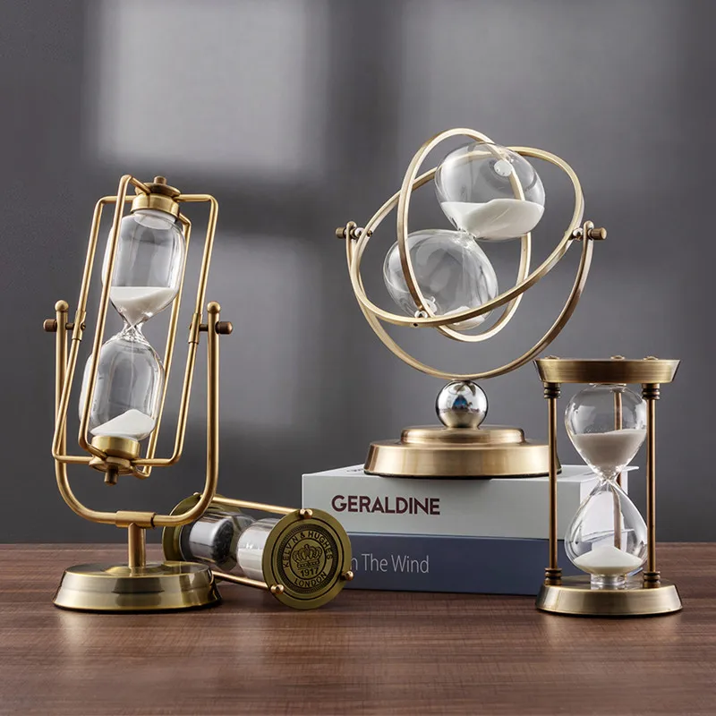 Creative Personality Globe Timer Sand Clock Retro Sandglass 30 Minutes ...
