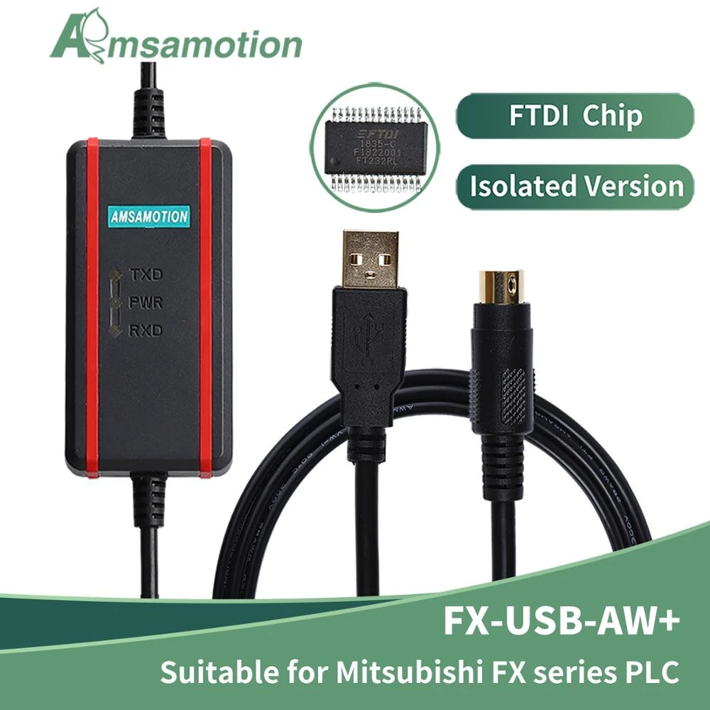 FX USB AW FTDI Type Communication Cable Suitable for Mitsubishi FX1N/2N ...