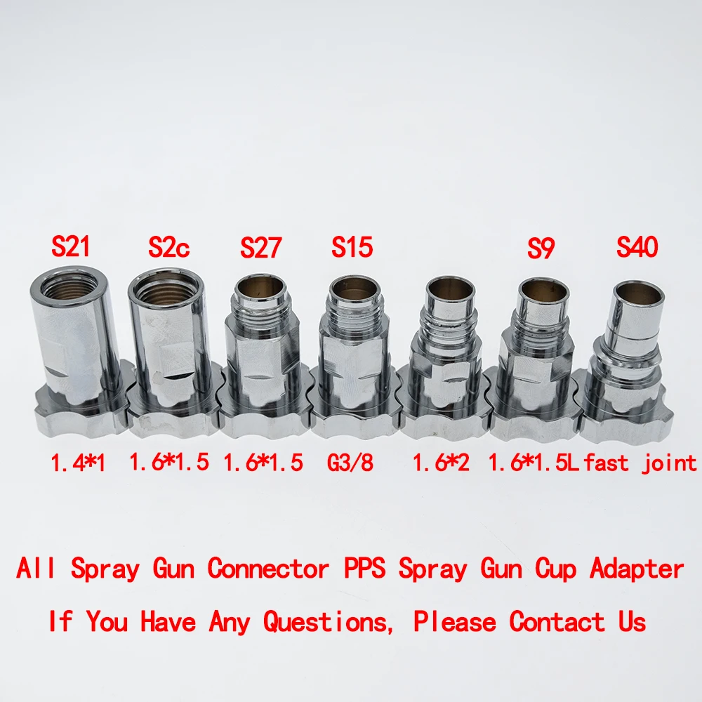 All Copper Spray Gun Connector PPS Adapter Spray Gun Cup Adapter For ...