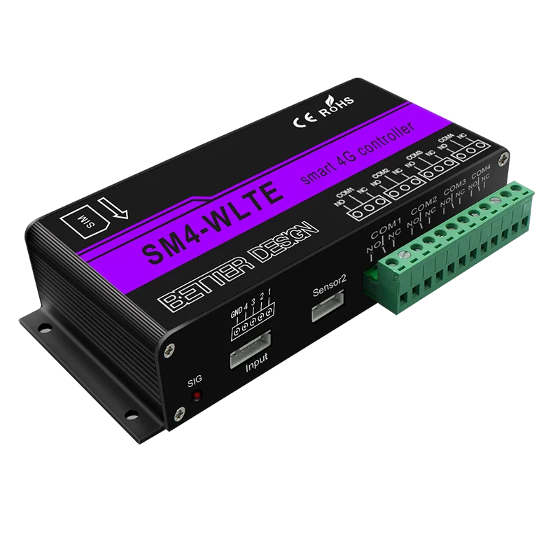 4G LTE Relay Controller GSM Smart Remote Power Switch SMS Temperature ...