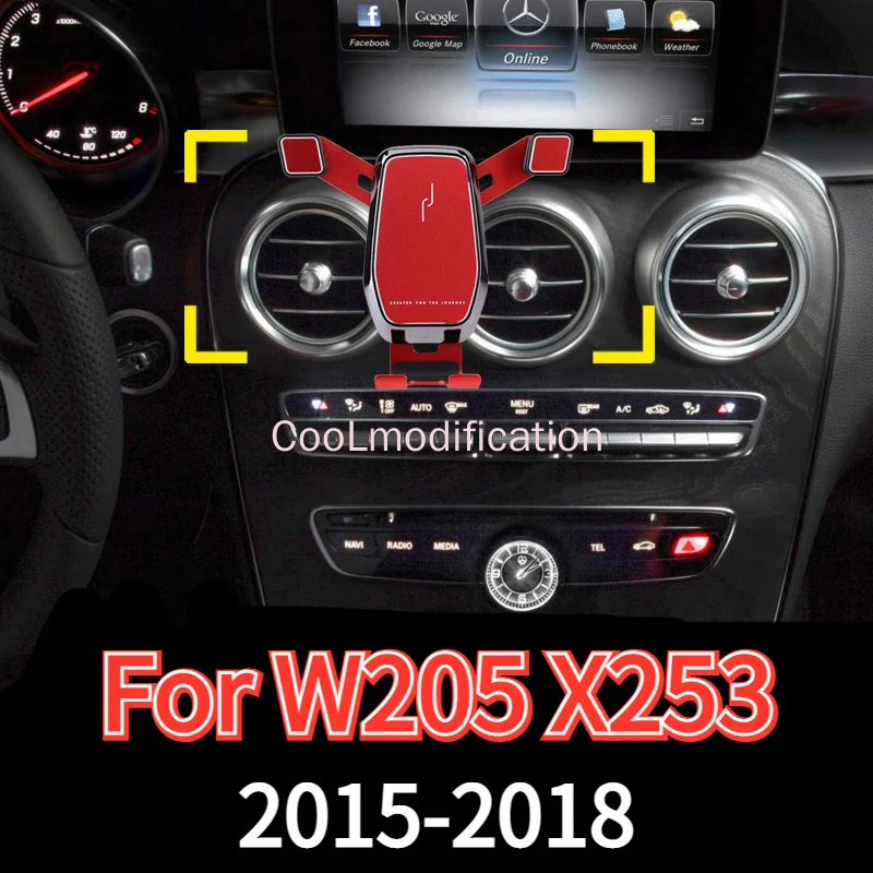 Car-phone-holder-for-Mercedes-W205-GLC-COUPE-S205-C205-glc-x253-300 ...