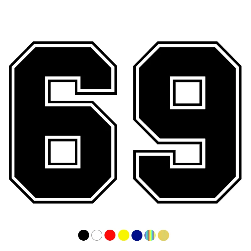 cs1290-Various-Sizes-Number-69-funny-car-sticker-vinyl-decal-for-auto ...