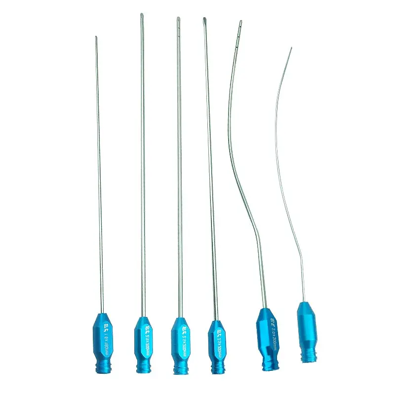 6pcs/set Liposuction Cannulas Needles with Suction Handpiece ...