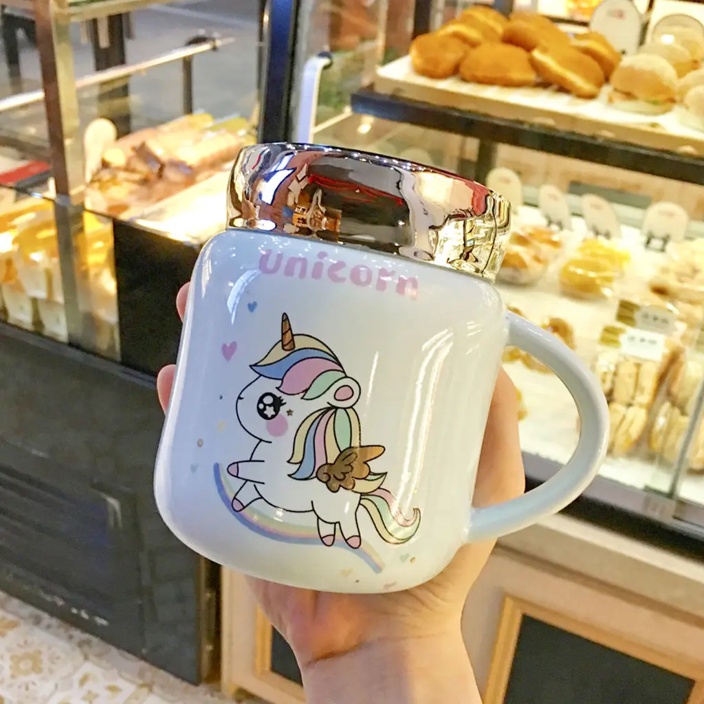 Unicorn-Cup-Girl-Heart-Mug-Ceramic-Water-Cup-Leakproof-Cup-with-Lid ...