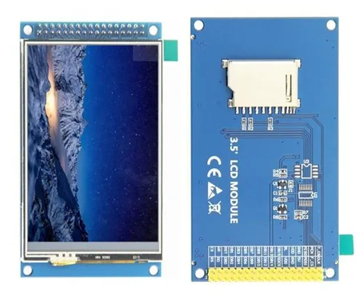 Tela lcd tft hd rgb565 3.5 polegadas, painel touch ili9486 ic 16bit ...
