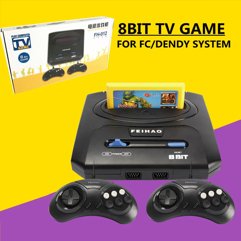 Retro TV Video Game Console For 8bit FC/ Dendy Games with Two Gamepads ...