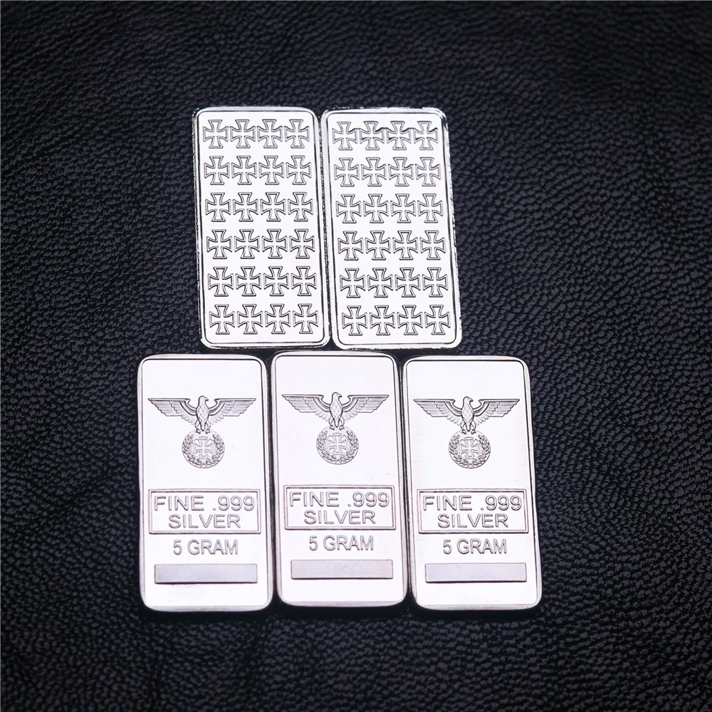 5-Gram-German-Silver-Iron-Cross-Bar-Iron-Cross-German-Silver-Bullion ...