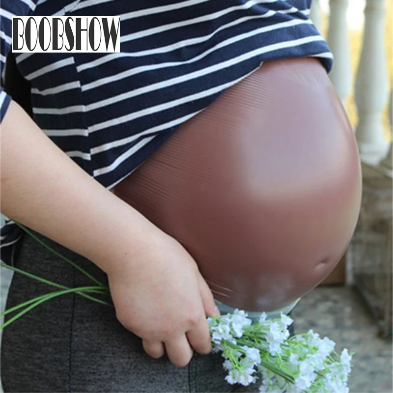 2 10 Months 100% Medical Silicone Belly Fake Pregnant False Tummy ...