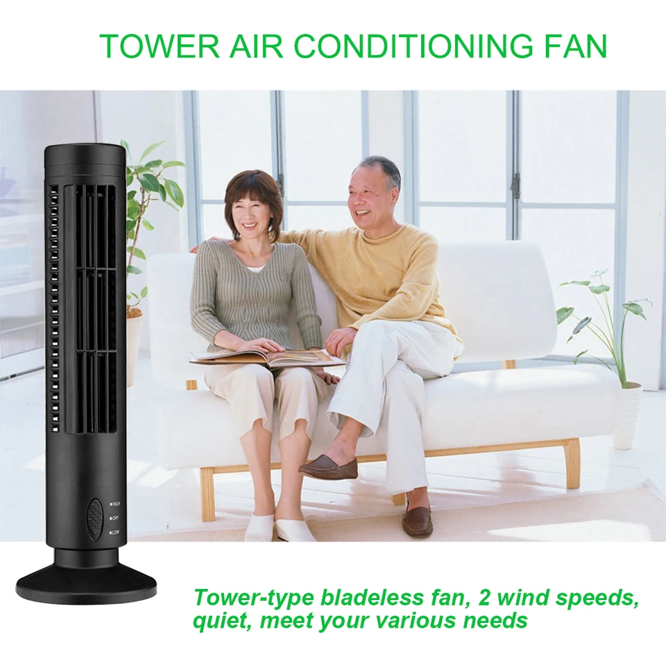 Usb Tower Fans Cooling Tower Fan 2 Speeds Bladeless Fan Usb ...