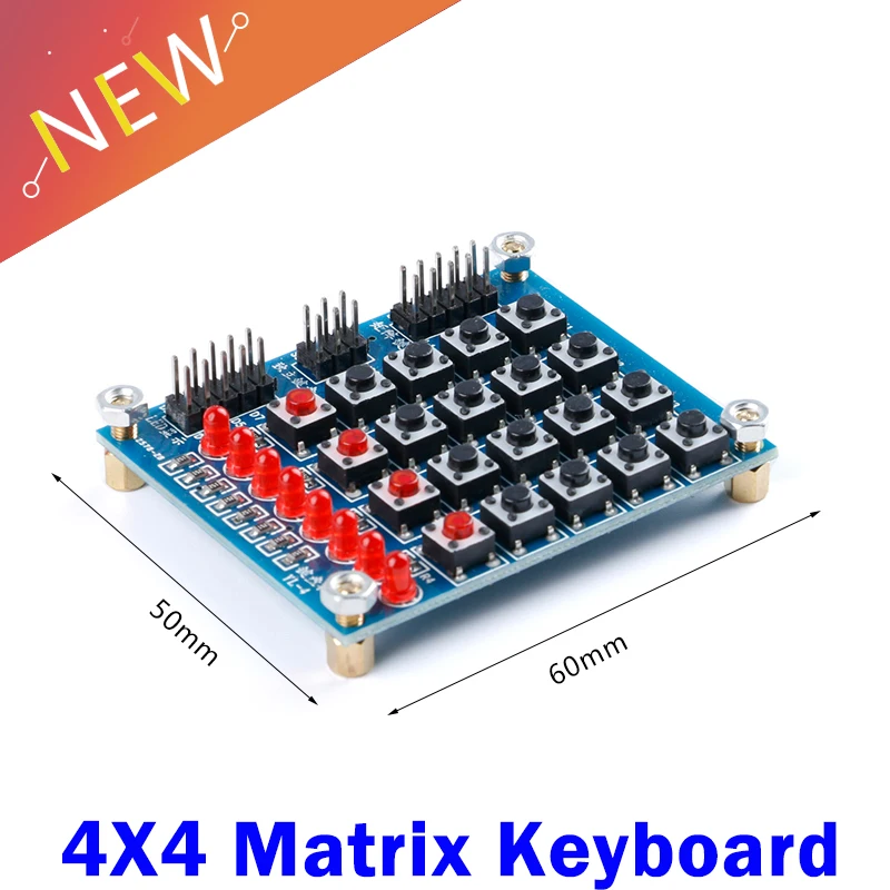 4X4 Matrix Keyboard For Arduino Array Module 16 Key Push Buttons ...