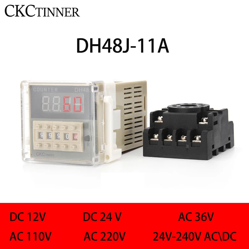 DH48J-11A-11-pin-contact-sensor-signal-input-digital-counter-relay ...