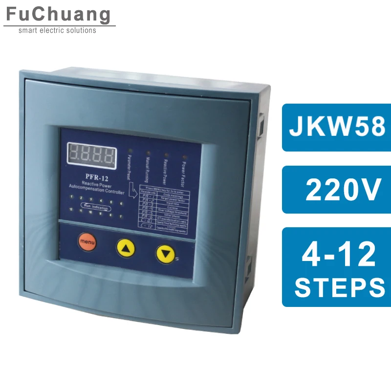 JKW58 PFR 12 Reactive Power Factor Regulator Compensation Controller ...