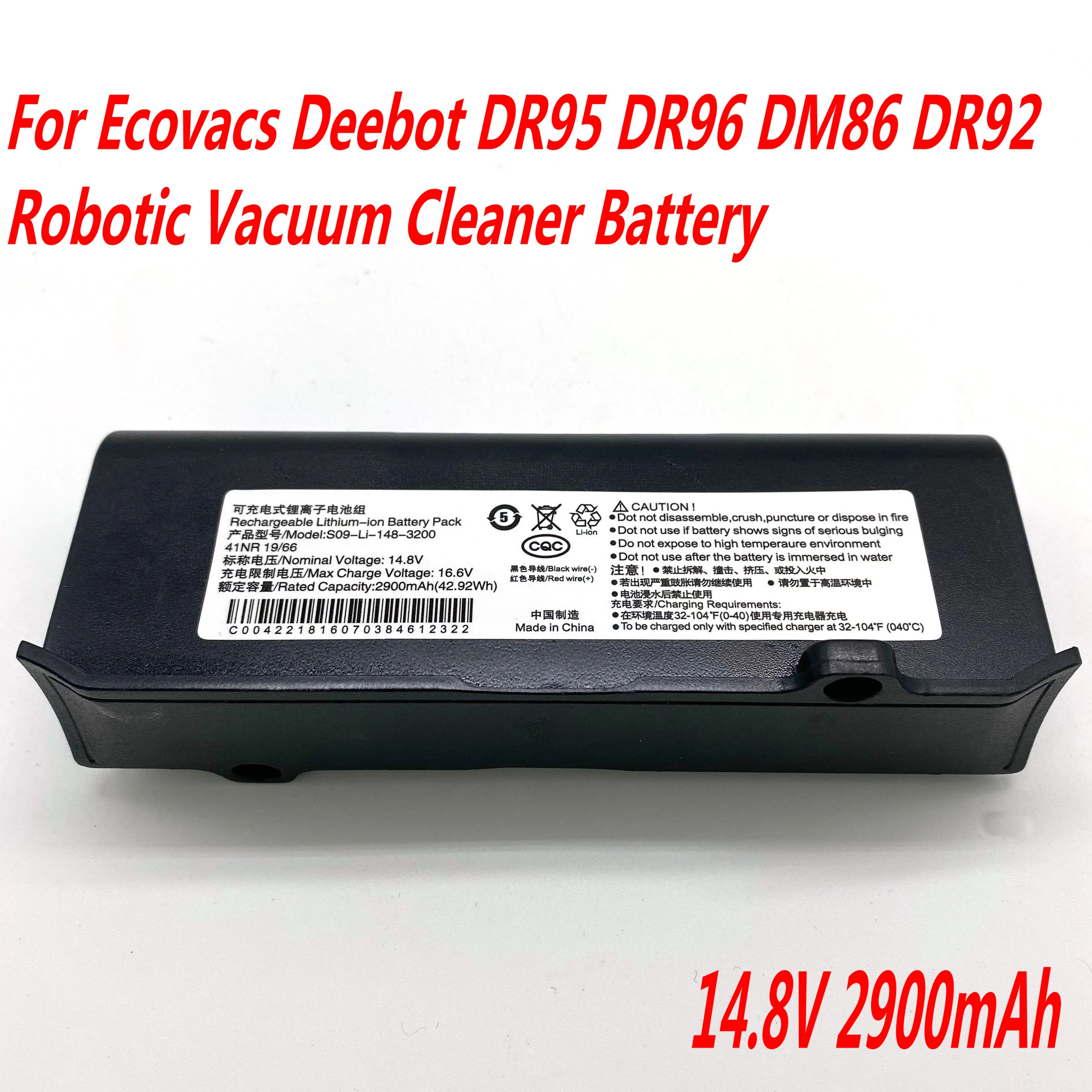 Para ecovacs deebot dr95 dr96 dm86 dr92 aspirador de pó robótico ni mh ...